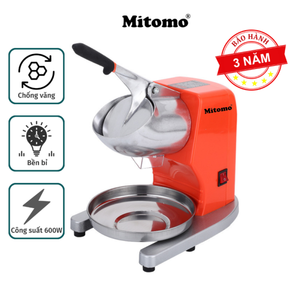 Máy bào đá tuyết, Máy xay đá 2 lưỡi cao cấp Mitomo MBD-600 MAX- Hàng chính hãng - Mitomo